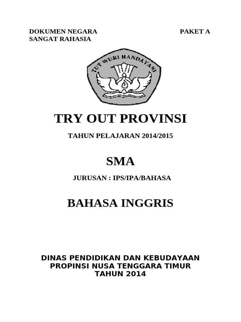Soal Bing 2014 Paket 1 (Utama) | PDF | Mangrove | Foodborne Illness