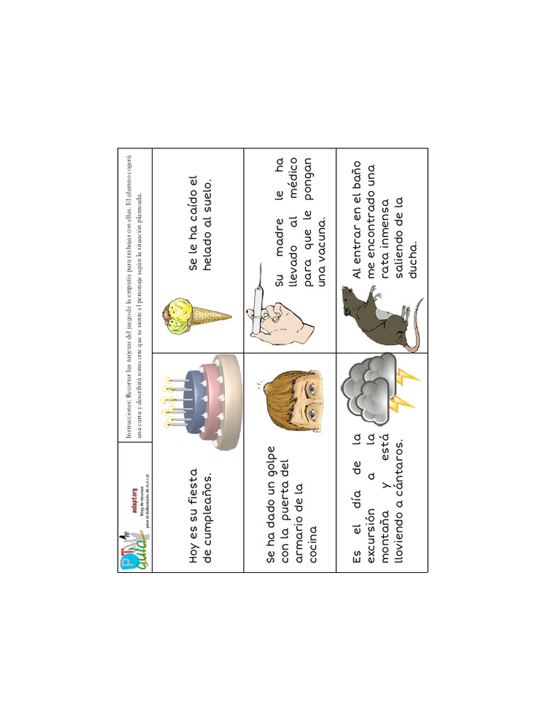 Juego de Empatía: Tarjetas para Niños | PDF