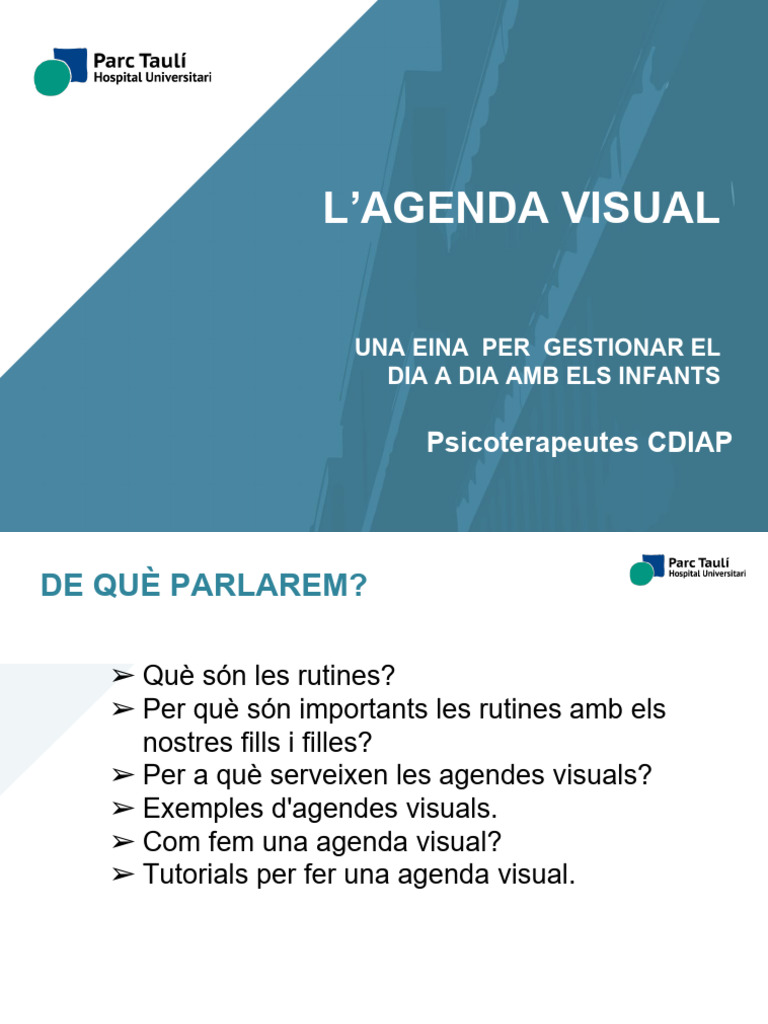 Agenda Visual Eina Gestionar DiaaDia | PDF