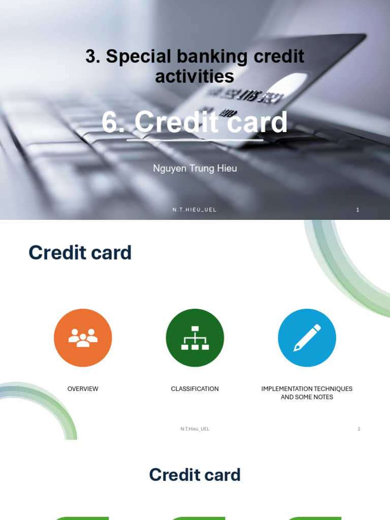 Special Banking Credit Activities - 6. Credit Card | PDF | Credit Card ...