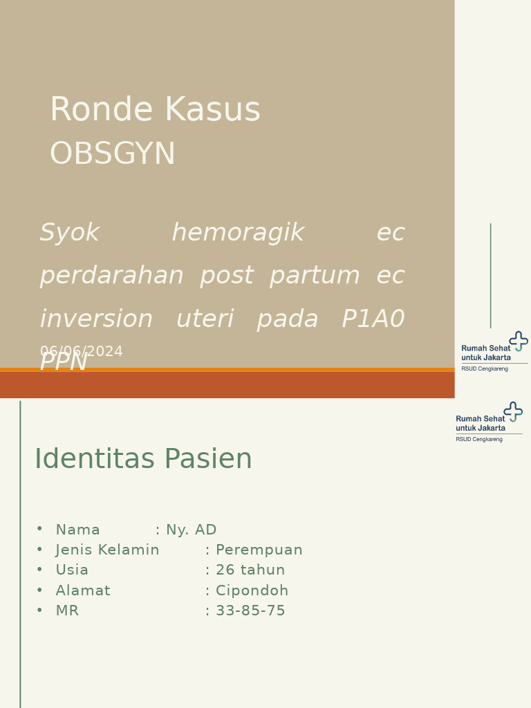 Ronde Kasus Obsgyn Ny. AD | PDF