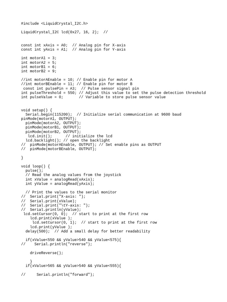 Joystick Control for Motor Functions | PDF | Information And ...
