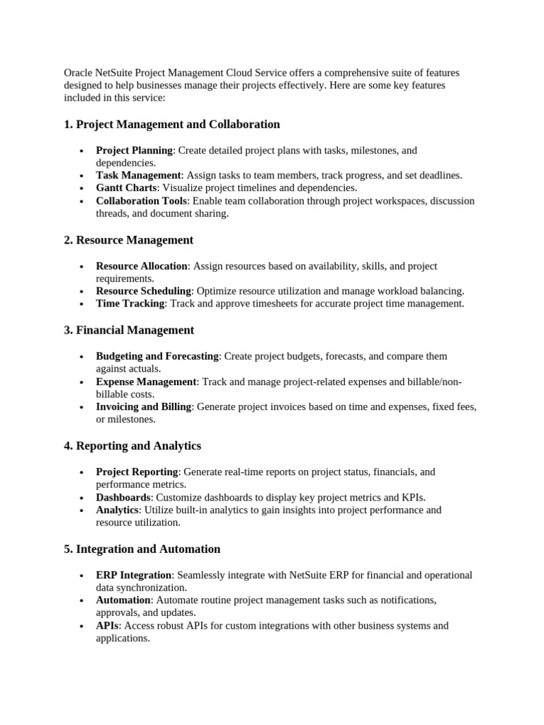 NetSuite Project Management - GPT | PDF | Project Management ...