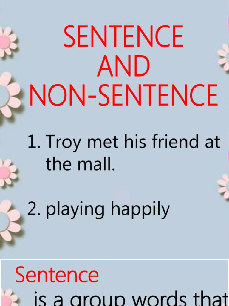 Sentence Non Sentence | PDF