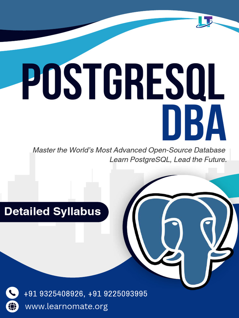 PostgreSQL Training Syllabus Compressed | PDF | Postgre Sql | Databases