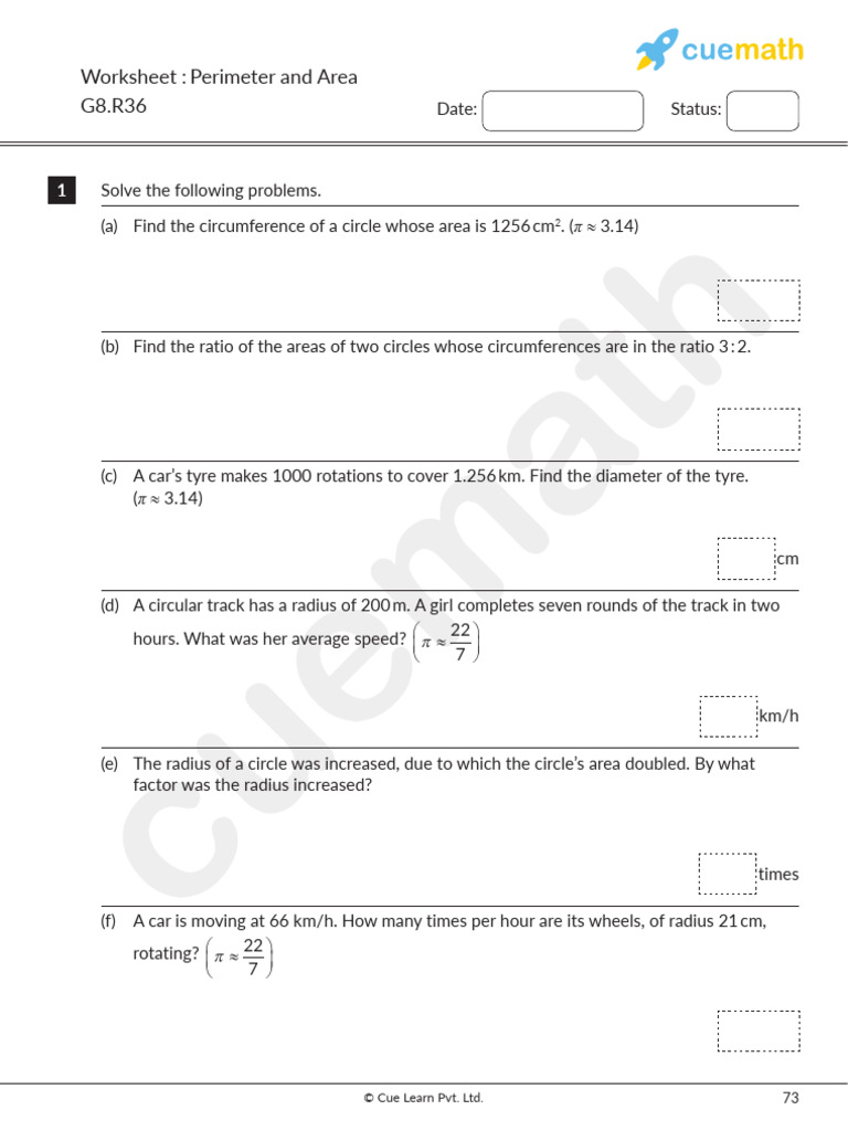 File Grade8 1802 Perimeter and Area 1564401751 | PDF | Area | Circle
