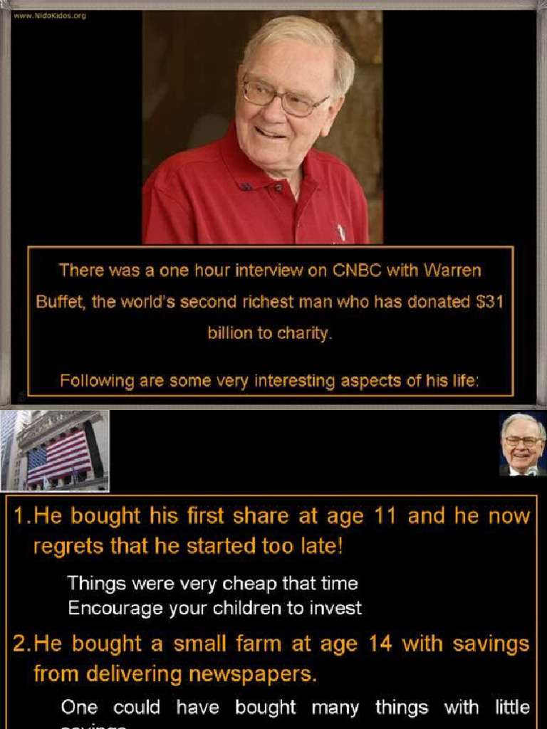 Warren Buffetts Life Lessons | PDF