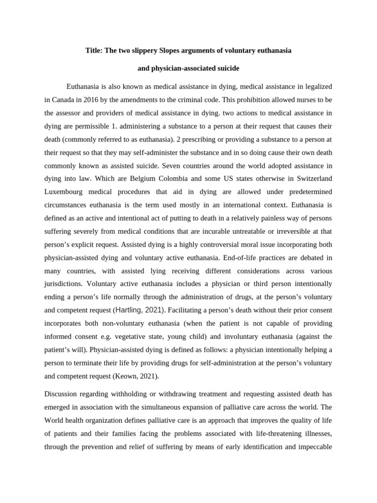 Understanding Euthanasia and Autonomy | PDF | Autonomy | Medicine