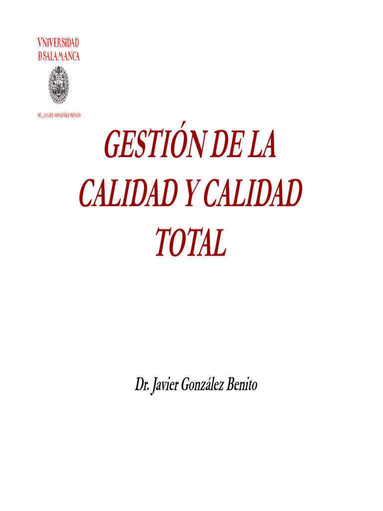 Calidad y Calidad Total - 2019-20 | PDF | Calidad (comercial) | Gestión ...