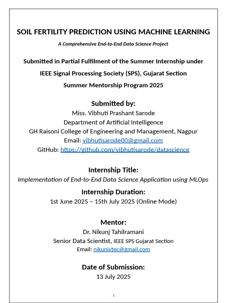 End To End - Data Science MLops | PDF | Machine Learning | Agriculture
