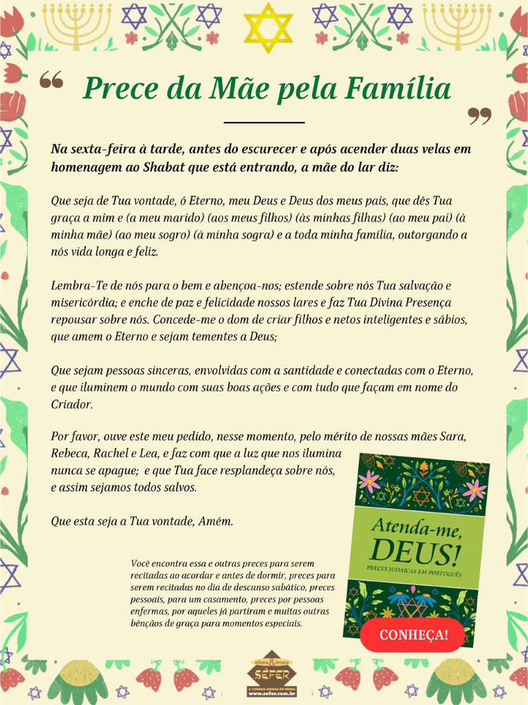 Prece Da Mãe Pela Família, para Imprimir | PDF