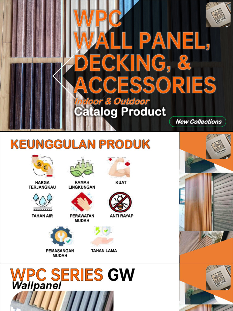 Catalog WPC Wallpanel Decking Acc | PDF | Industrial Processes | Recycling