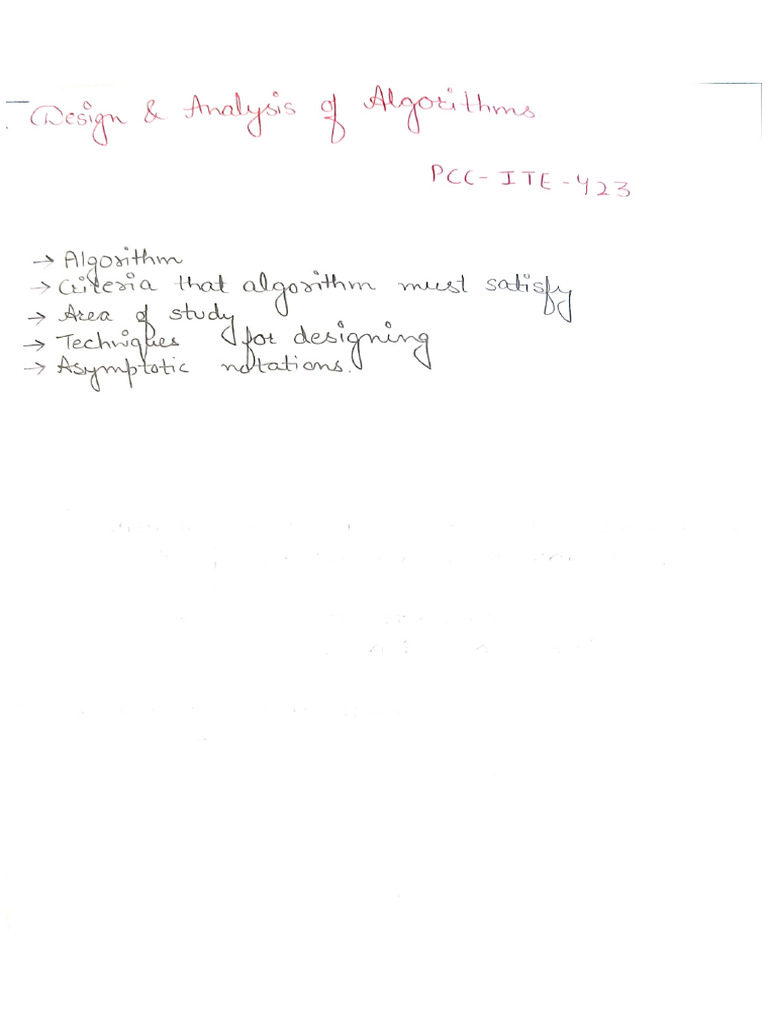 Unit1 Daa Part1 | PDF