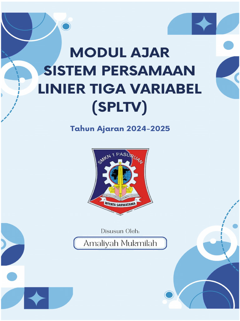 Perangkat Pembelajaran SPLTV | PDF