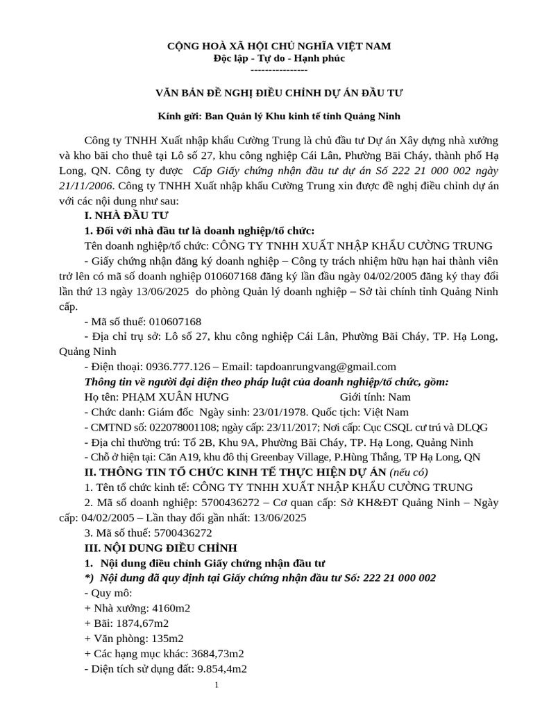 VB de Nghi ĐC Da DT Mau A1.11 0907 | PDF