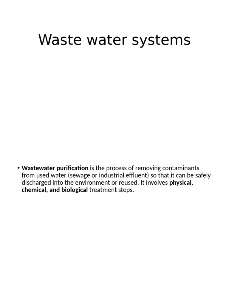 Waste Water Systems Pdf