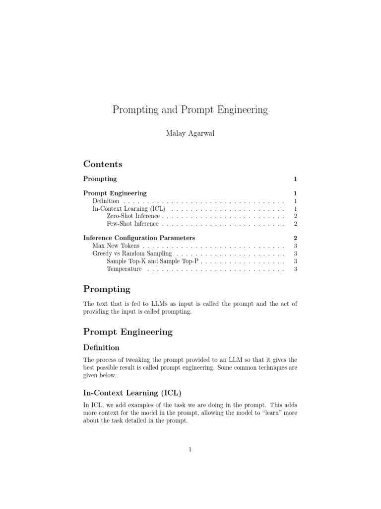 Prompting and Prompt Engineering | PDF | Probability Distribution ...