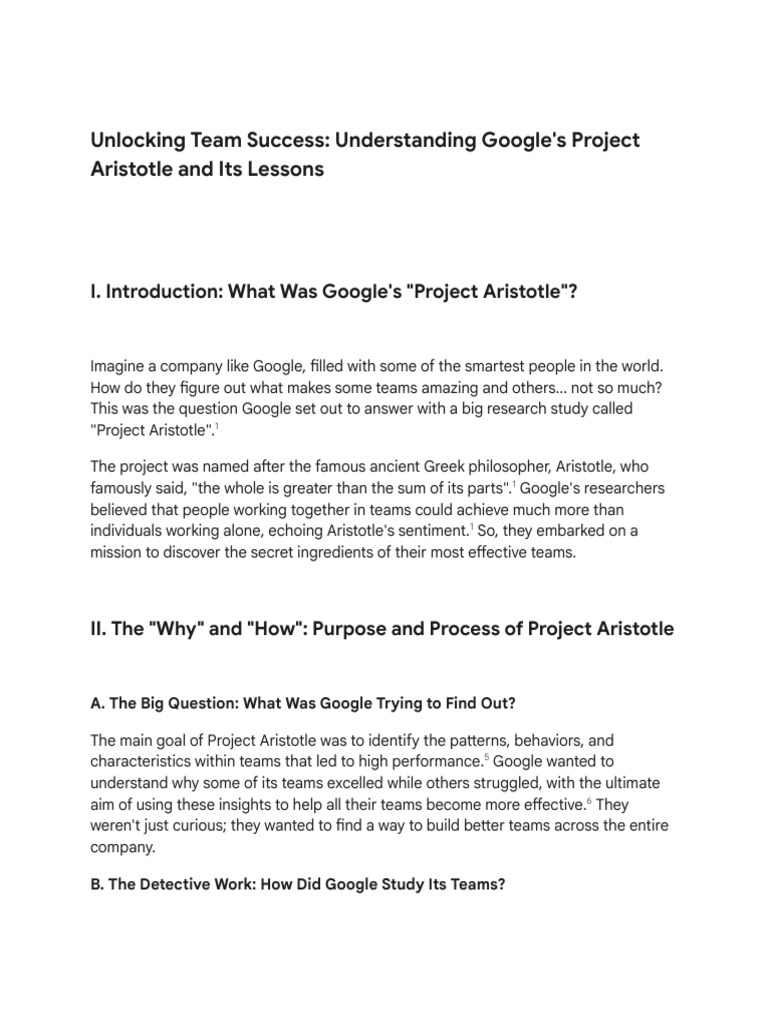 Google's Project Aristotle Explained | PDF | Sustainability | Leadership
