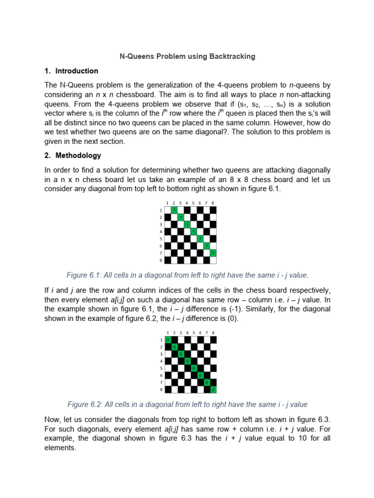 N-Queens Problem: Backtracking Approach | PDF | Applied Mathematics ...
