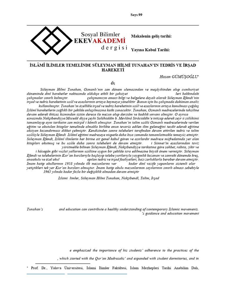 Süleyman Hilmi Tunahan | PDF