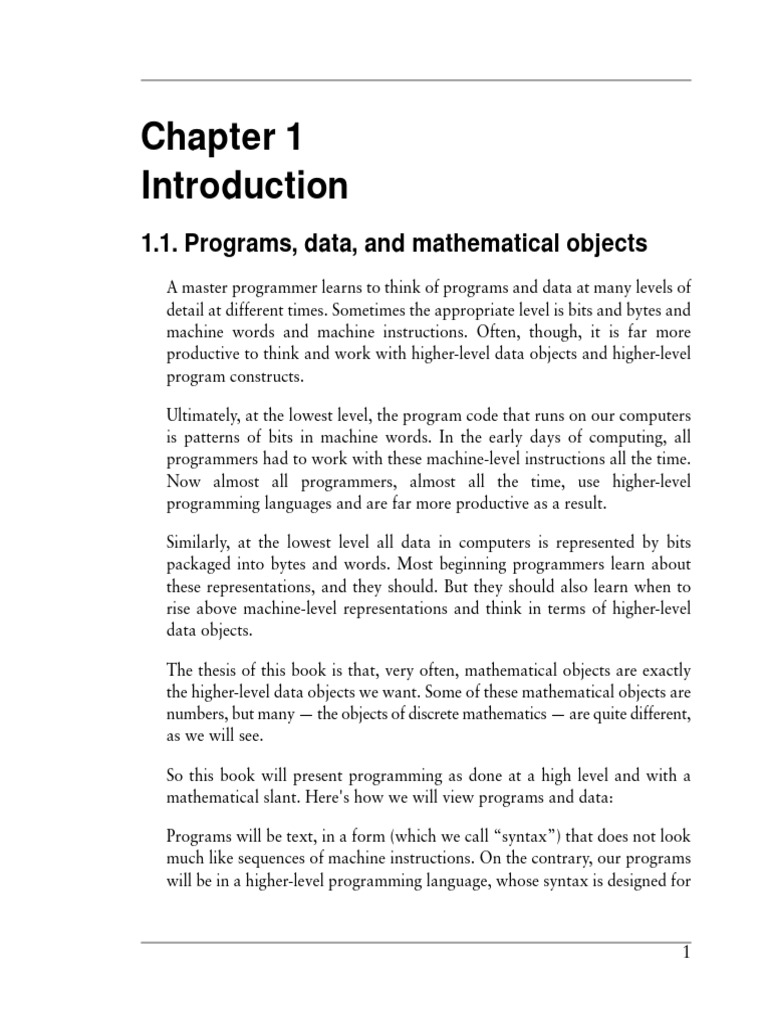 01programming and Mathematical Thinking A Gentle Introduction To Discrete Math Featuring Python ...