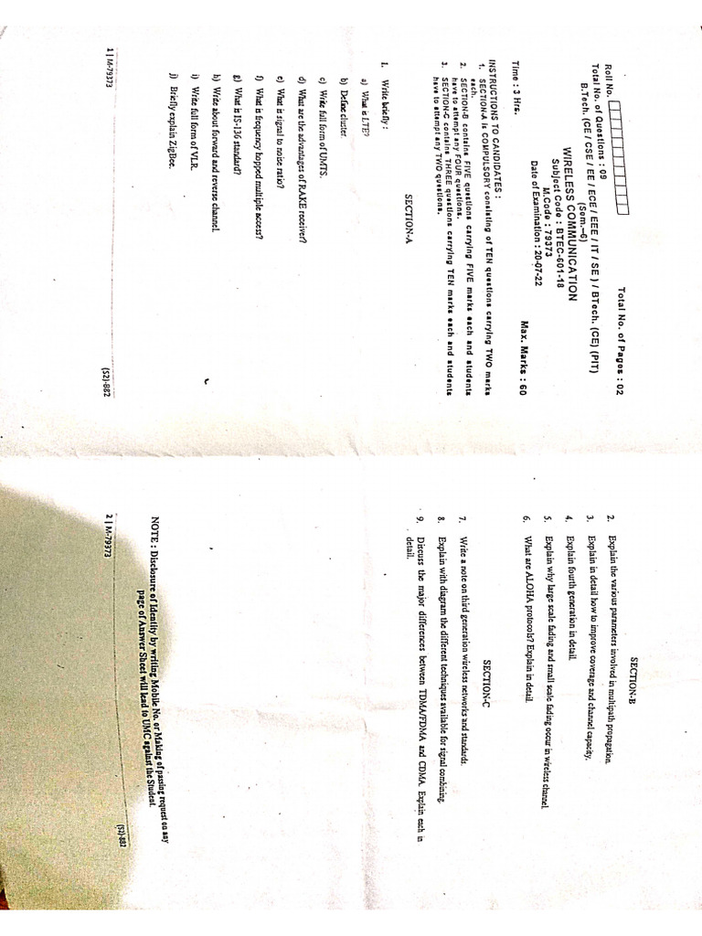 Cse 6th Sem Ptu Final 2022 | PDF