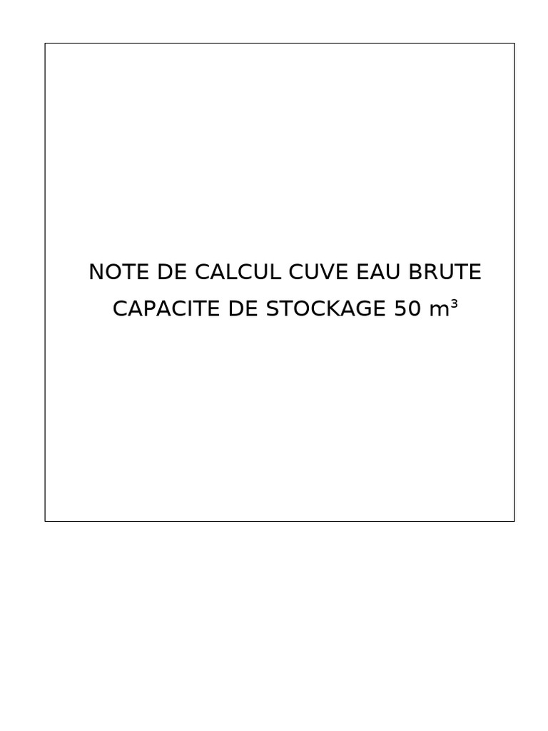 Calcul de résistance cuve 50 m3 | PDF | Pression | Résistance des matériaux