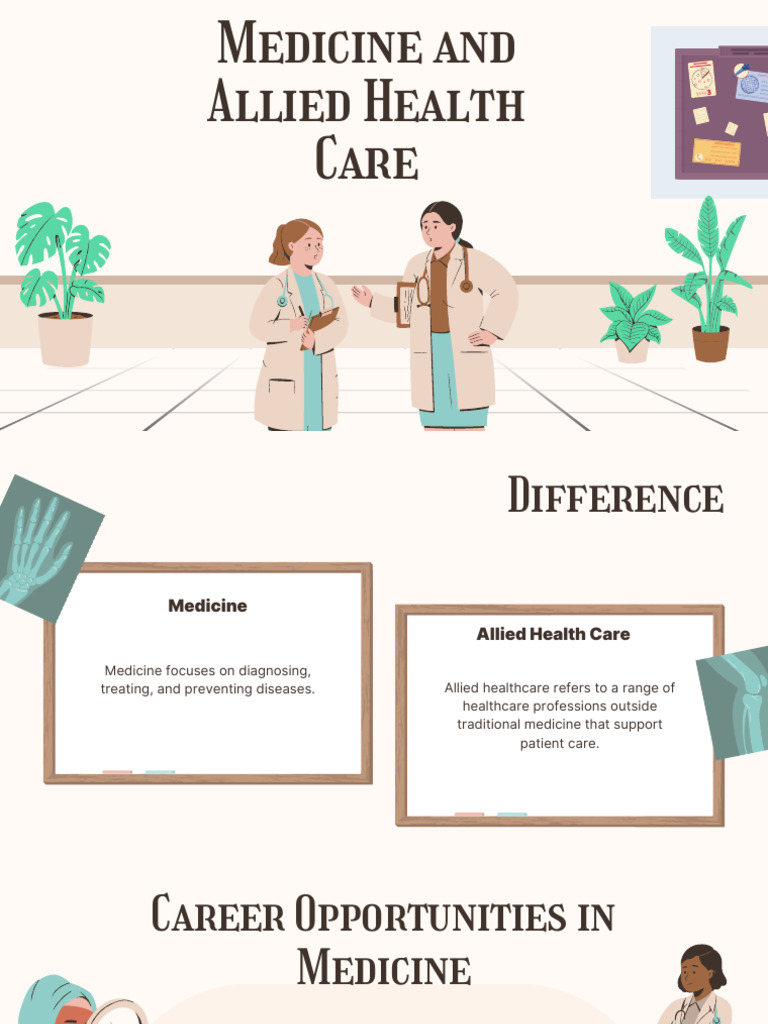 Career in Medicine and Allied Health Care | PDF | Medicine | Doctor Of ...