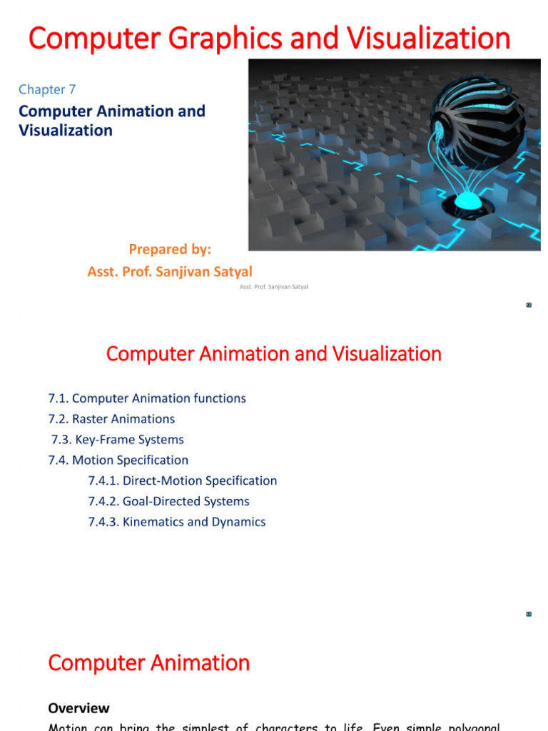 Unit 7 - Computer Animation and Visualization | PDF