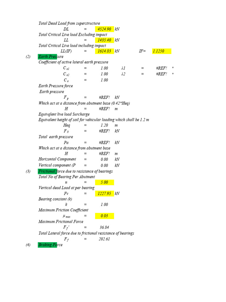 Load Calculations for Bridge Design | PDF