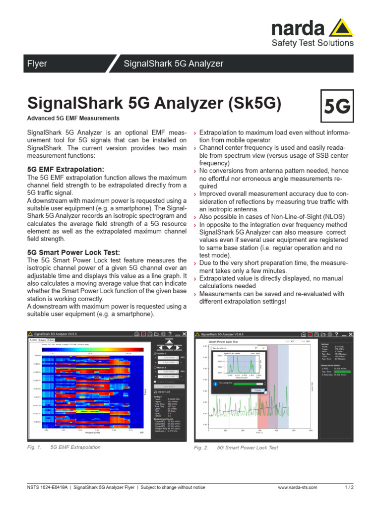 Flyer SignalShark 5G Analyzer | PDF | Smartphone | Electrical Engineering