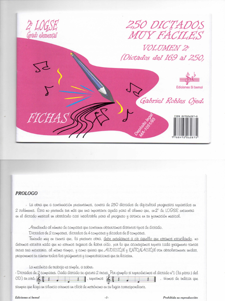 250 Dictados Muy Faciles FICHAS Vol 2 | PDF