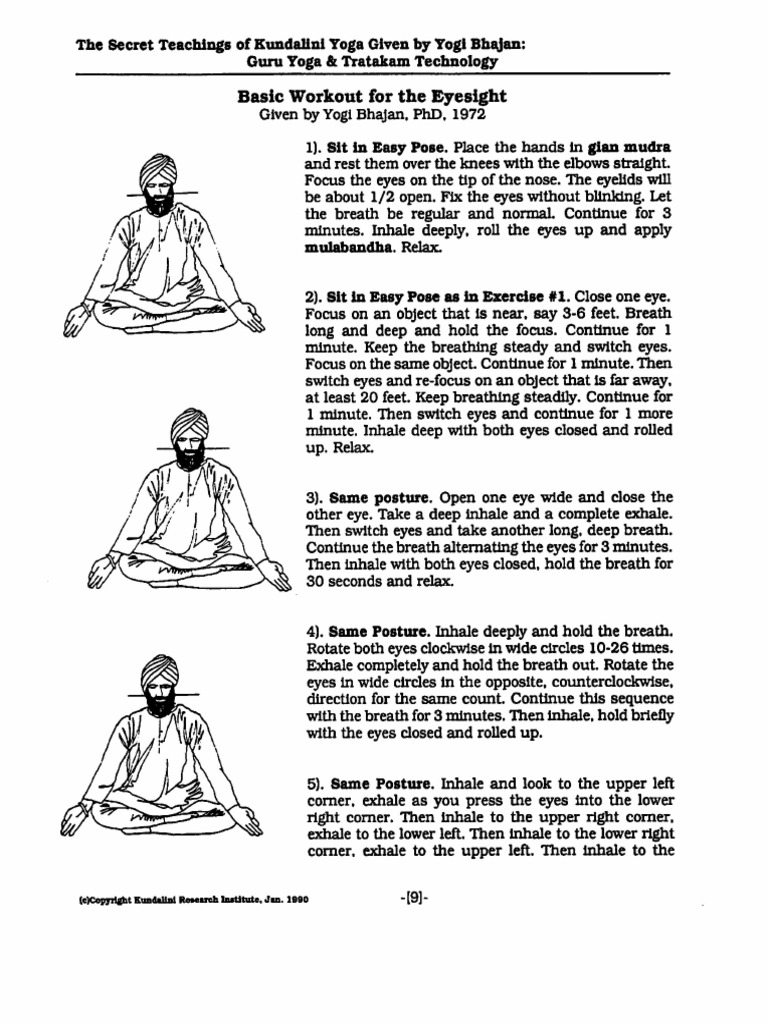 Kriya Workout For The Eyes | PDF