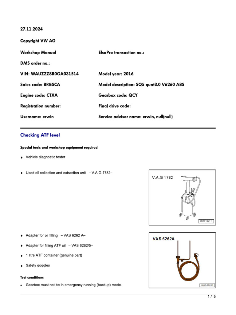 Check ATF Level | PDF