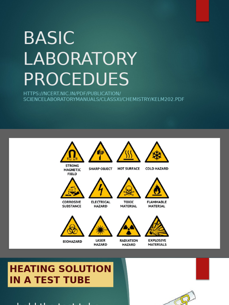 Basic Chemical Laboratory Techniques | PDF