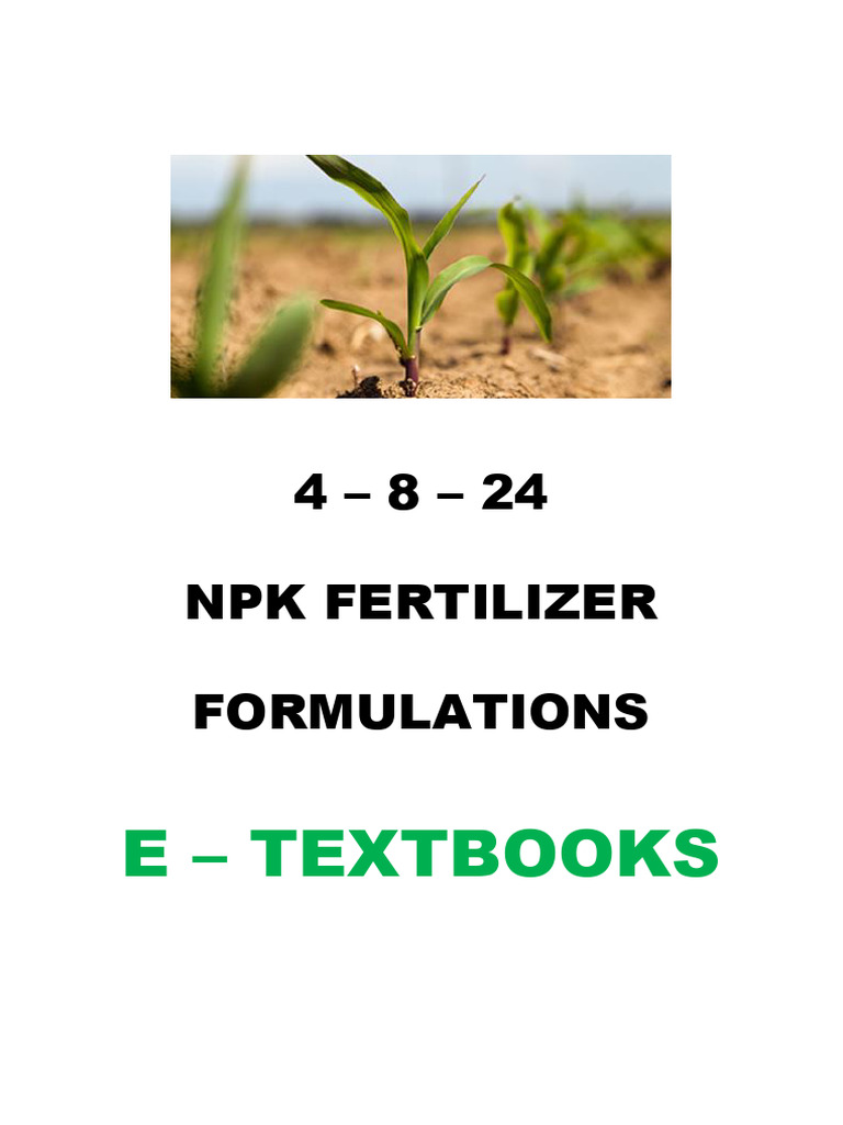 NPK 8-24-24 Fertilizer Formulation Guide | PDF | Fertilizer | Chelation