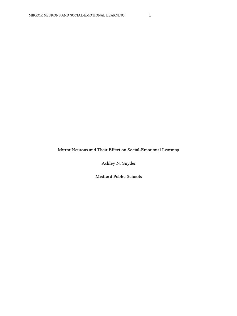 Mirror Neurons SEL 3 | PDF | Imitation | Empathy