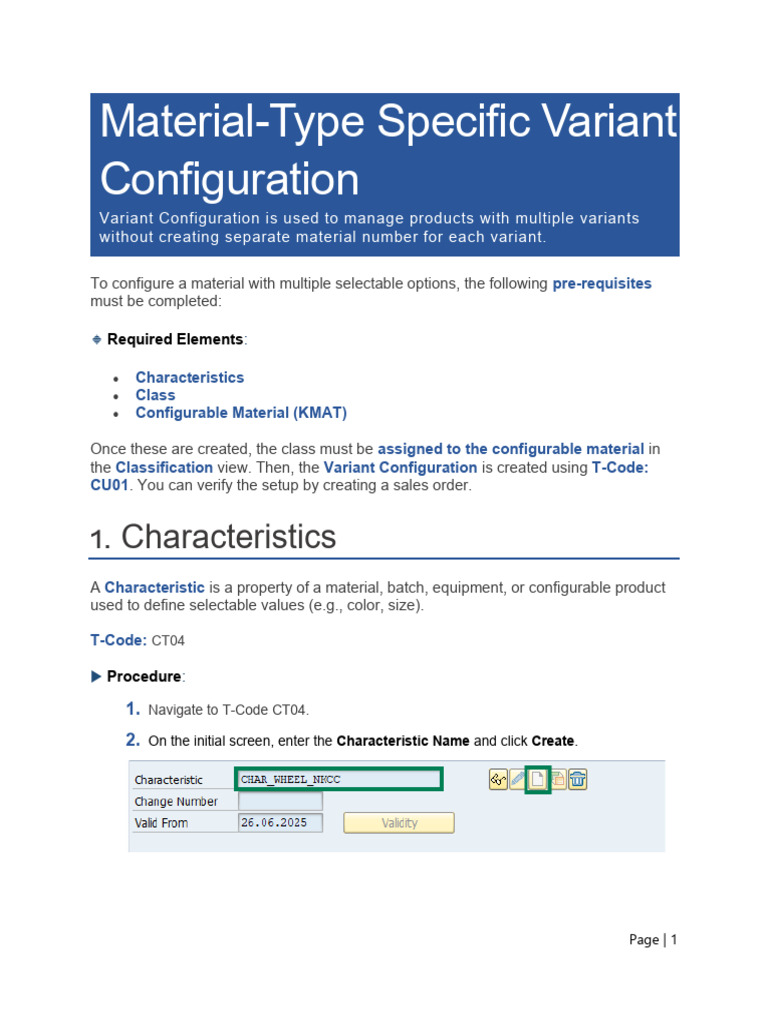 Material Type Specific Variant Configuration in SAP MM | PDF ...