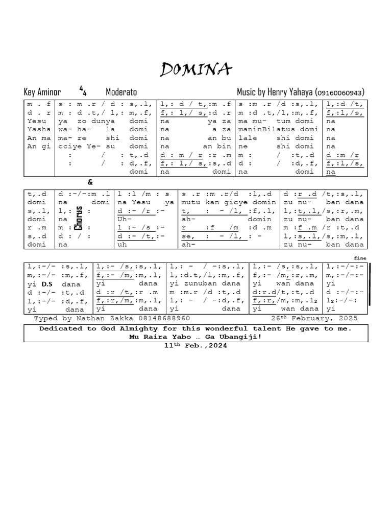 Domina - Henry Yahaya | PDF