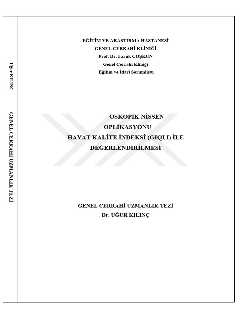 Laparoskopik Nissen Fundoplikasyonu | PDF