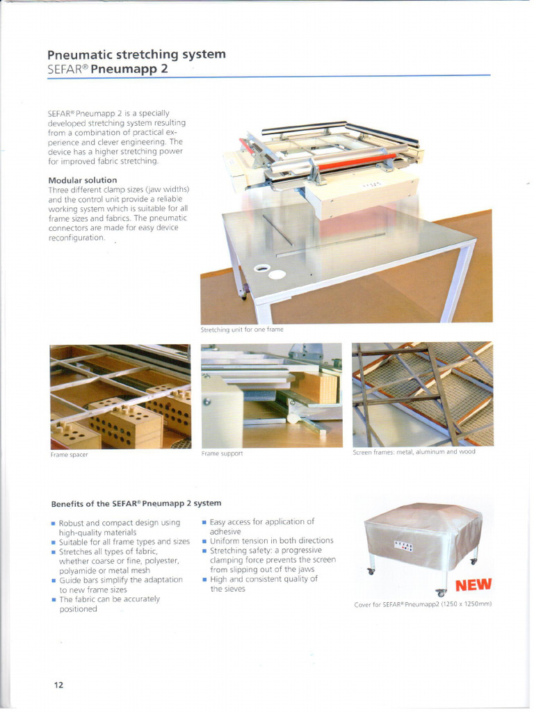 Sefar Sieve Stretching Machine Detail and Specs | PDF