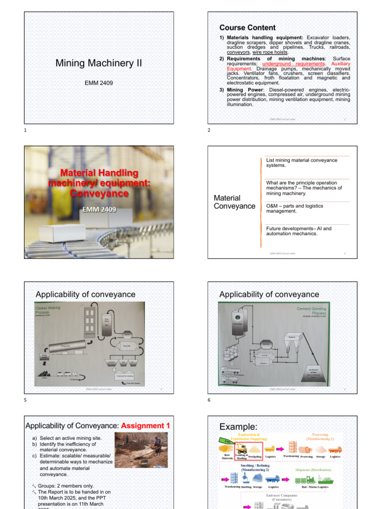 Mining Machinery and Conveyance Systems | PDF | Belt (Mechanical ...