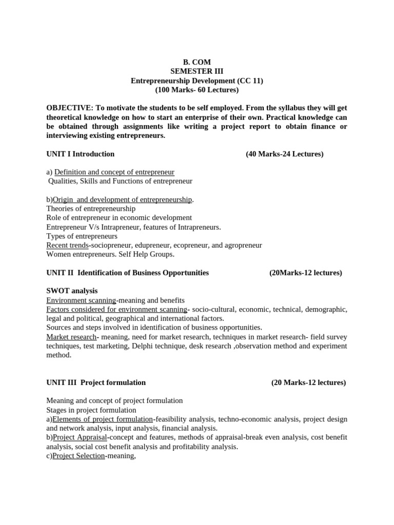 3 Entrepreneurship Development Sem III | PDF | Entrepreneurship | Economies