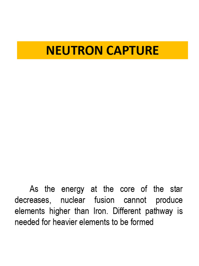 Neutron Capture in Supernova Nucleosynthesis | PDF | Neutron ...