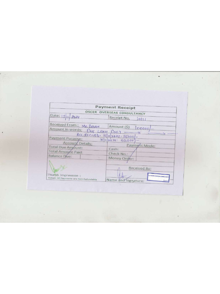 Payment Recipet | PDF