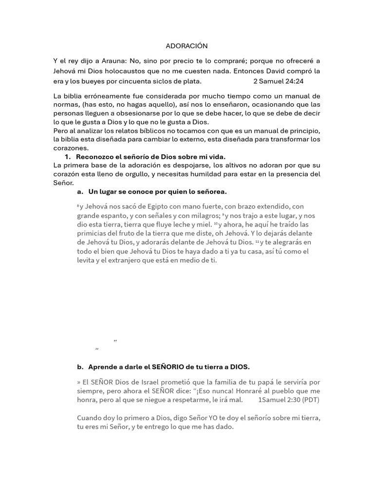 Adoración El Enfoque de Rendición | PDF | Dios | Jehová