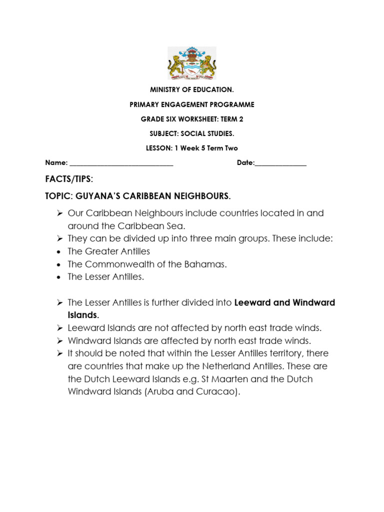 Grade 6 Social Studies Weeks 5-8 Worksheets - Term 2 | PDF