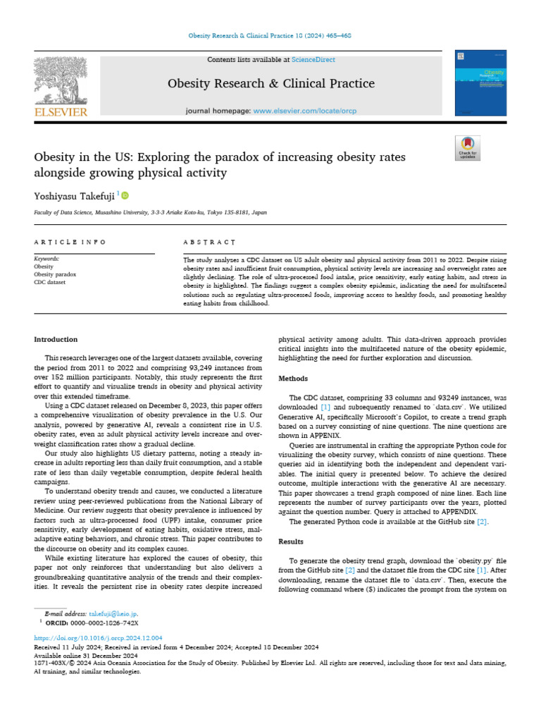 Obesity in The US Exploring The Paradox of Increasi 2024 Obesity ...