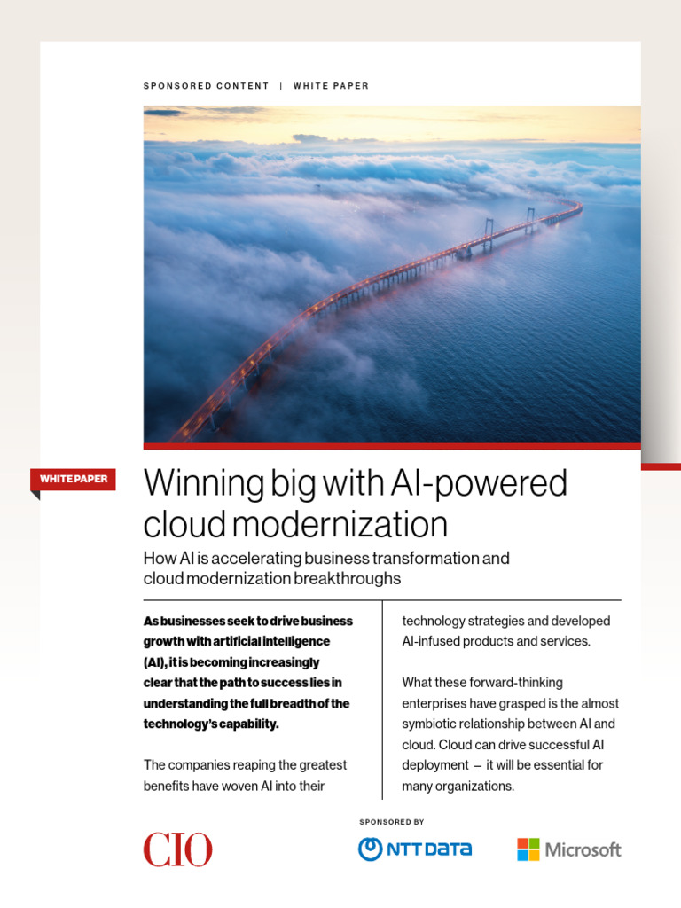 NTT DATA - Winning Big With Ai Powered Cloud Modernization White Paper | PDF | Cloud Computing ...