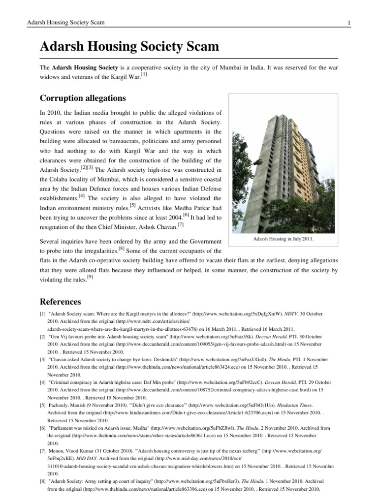 Adarsh Housing Society | PDF | Independent India | States And ...